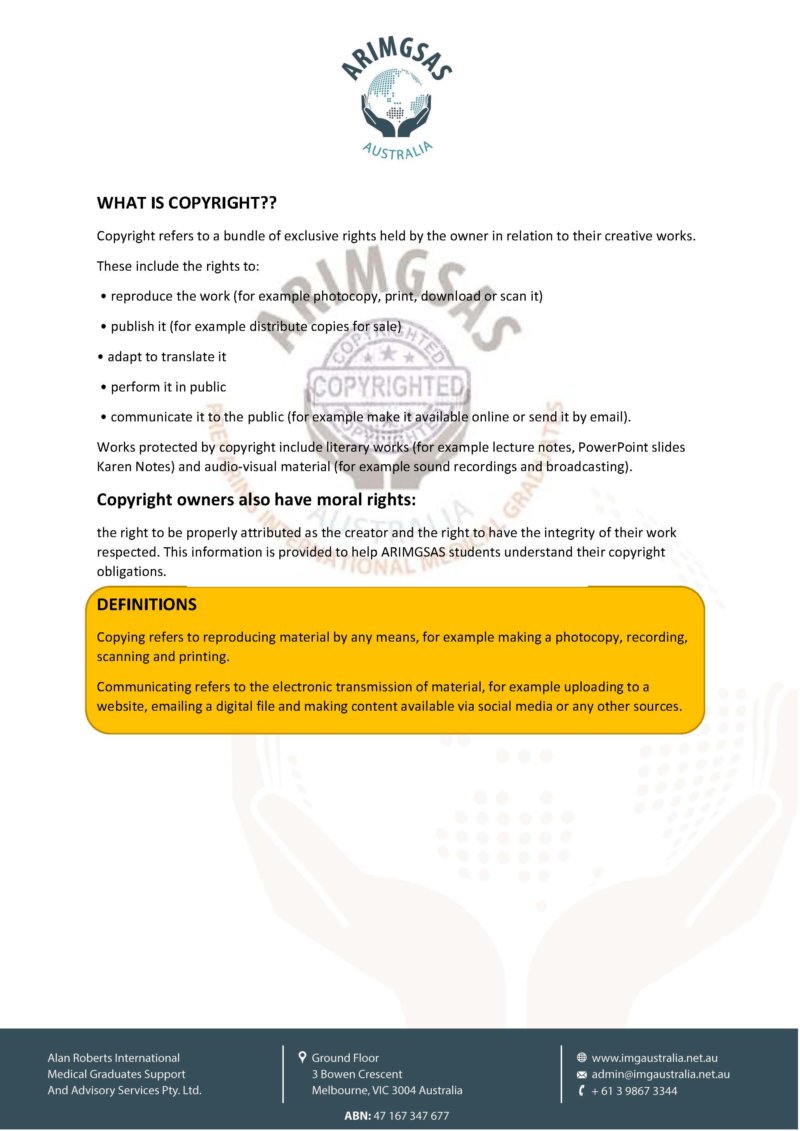 Copyright Form – ARIMGSAS